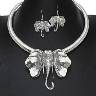 Silver Trunk Necklace Set - The Casual Den